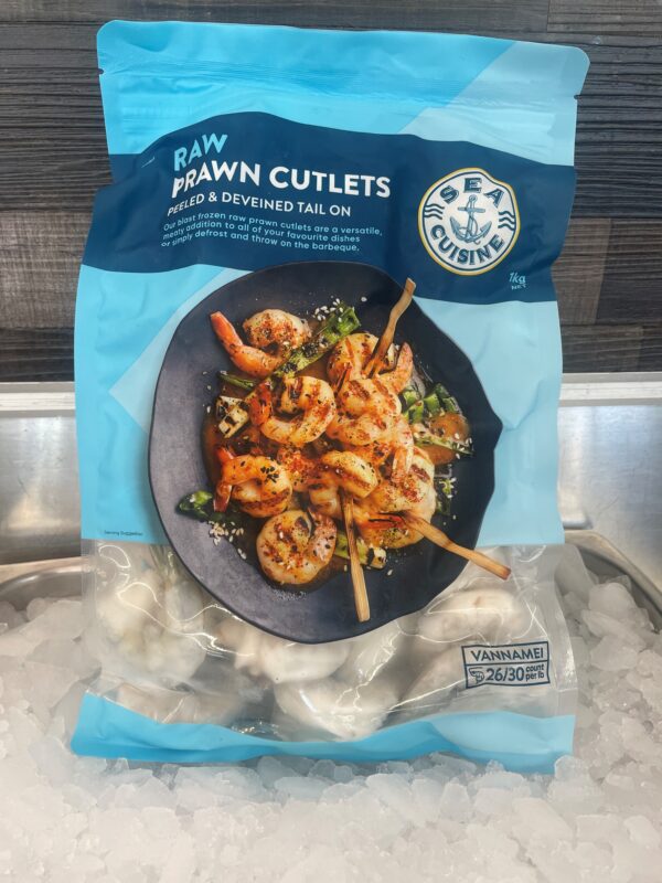 Raw Prawn Cutlets (26/30) 1kg - Frozen - Guytons