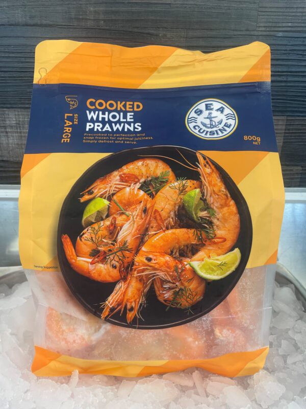 Whole Cooked Prawns 800gm - Frozen - Guytons