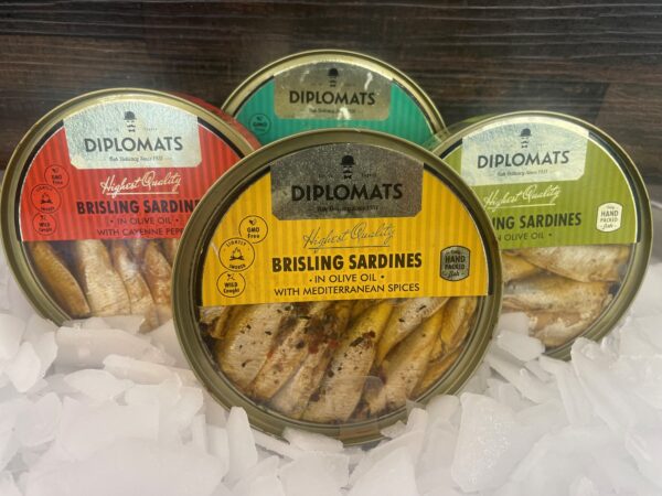 Brisling Sardines in Olive Oil with Mediterranean Spices 160gm - Guytons